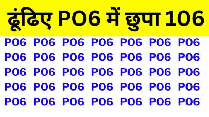 Optical illusions : सिर्फ चतुर लोग ही ढूंढ पाएंगे PO6 में छुपा हुआ 106 ...